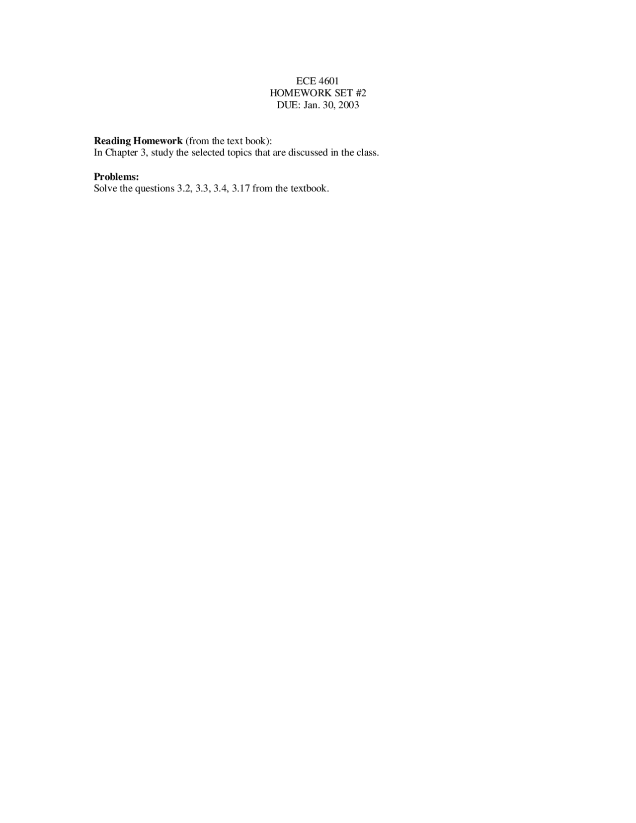Homework Set 2 Unsolved Problems Communication Systems Ece 4601