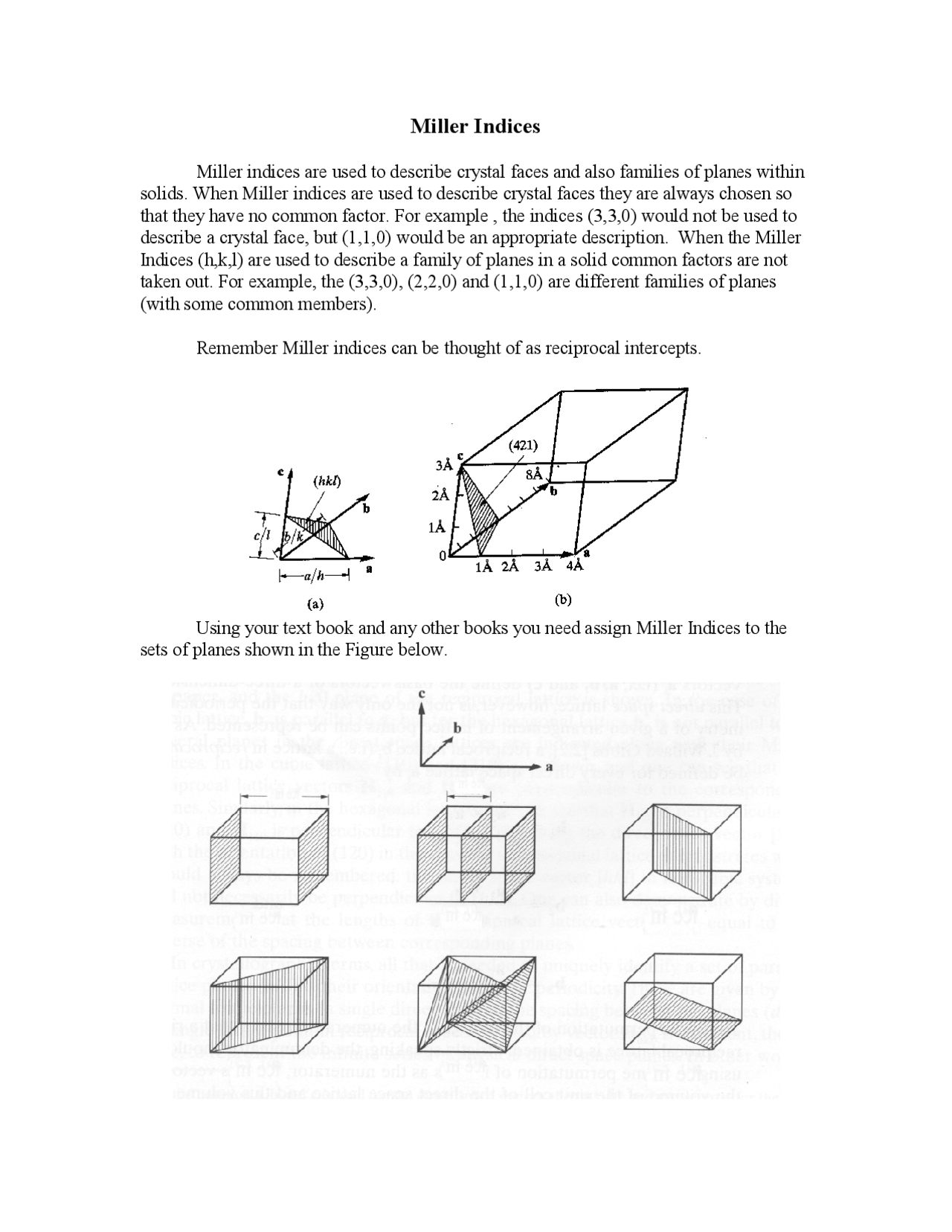 Miller Indices - Chemical Crystallography - Lecture Notes | CHEM 6181 ...