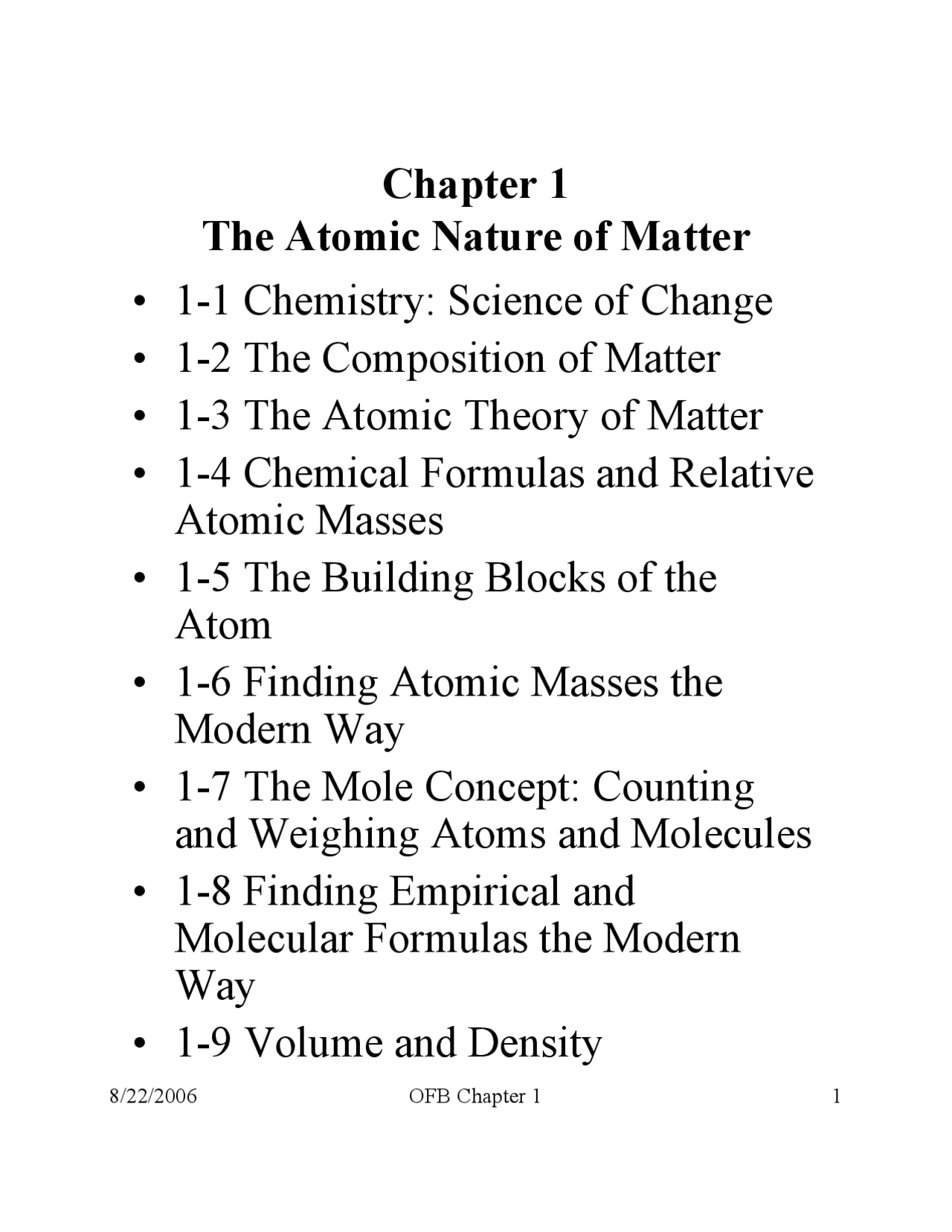 The Atomic Nature of Matter - Lecture Notes | CHEM 1310 - Docsity