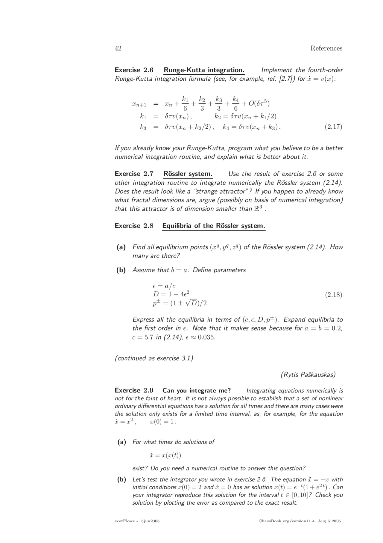 Solved Exercises For Exam Nonlinear Dynamics And Chaos Phys 4267