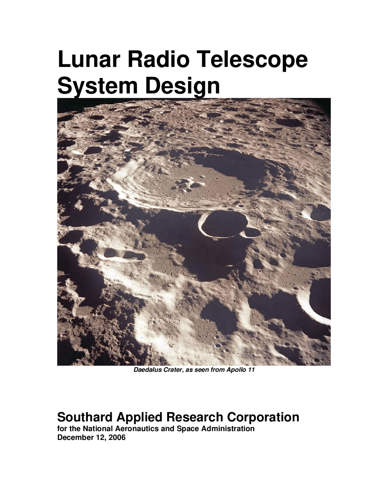 The Lunar Radio Telescope System Design Ece 6390 Docsity