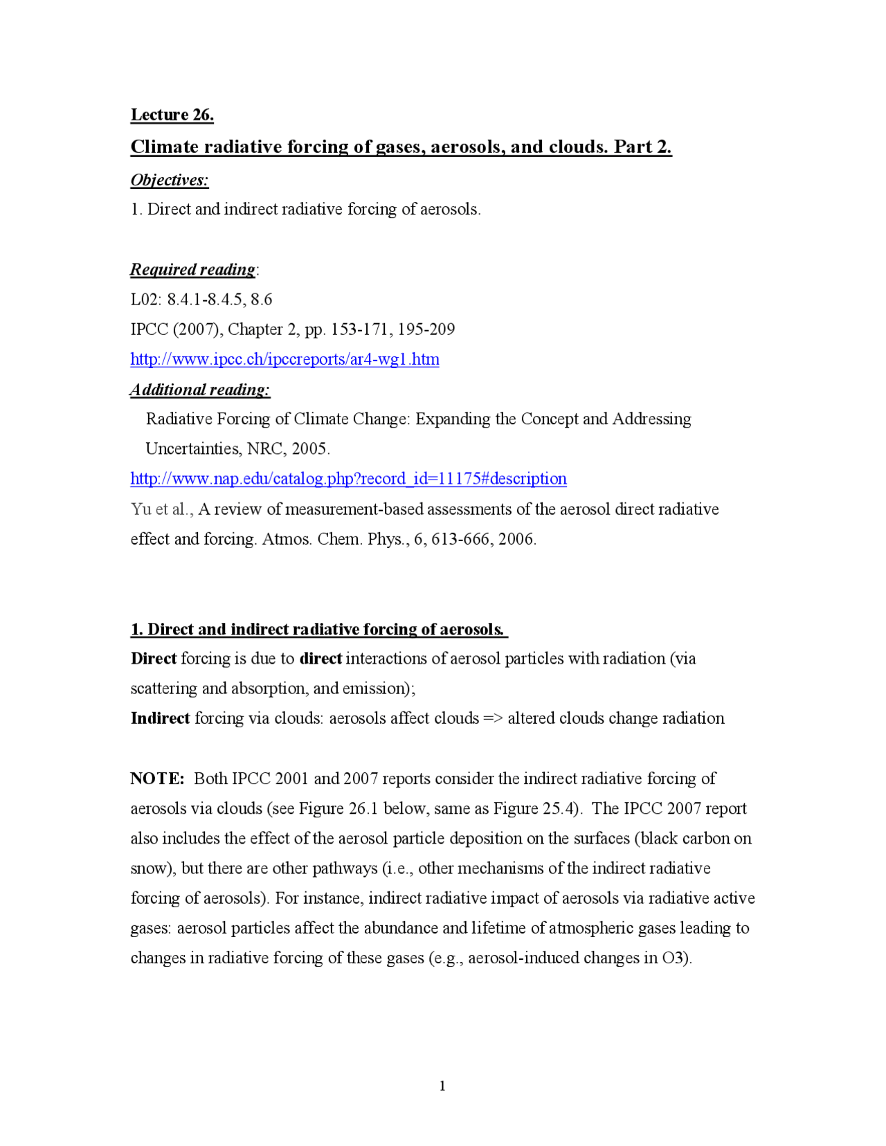 Climate Radiative Forcing Of Gases Aerosols And Clouds Part 2 Eas