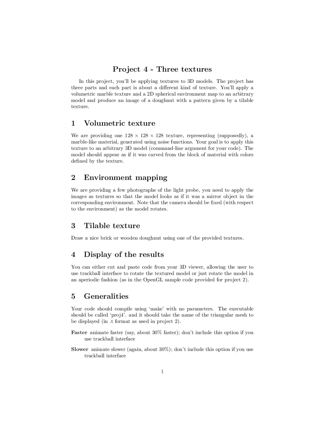 Three Textures : The Volumetric and Tileable Textures - Project 4 | CS 3451 - Docsity