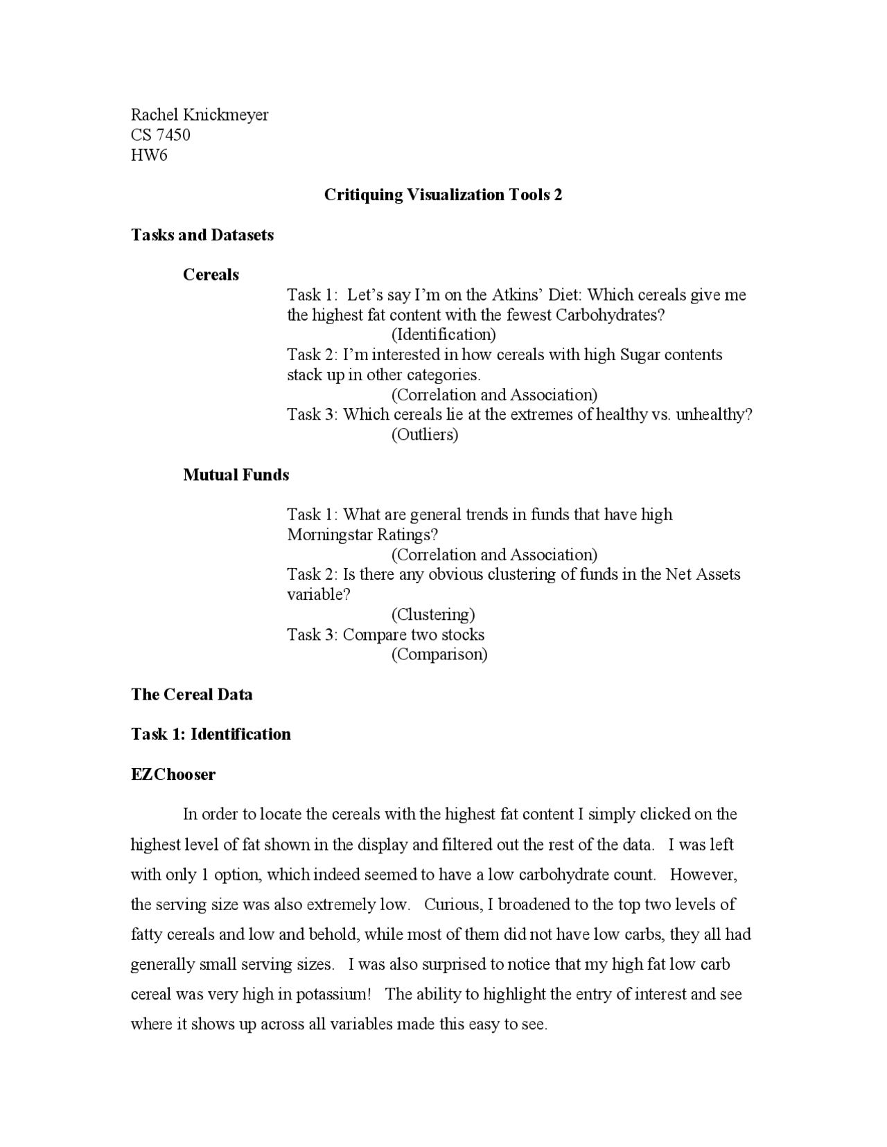 Homework 6 Practice Questions Information Visualization Cs 7450