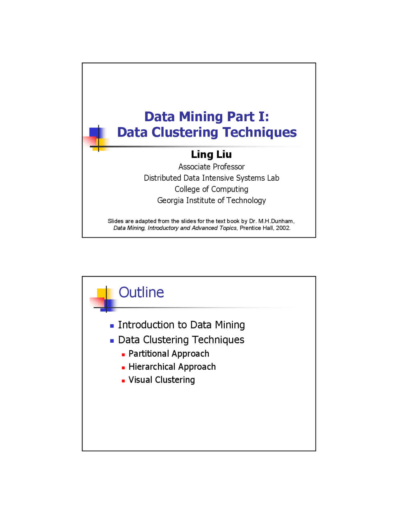 Data Clustering Techniques Lecture Notes Cs 4440 Docsity