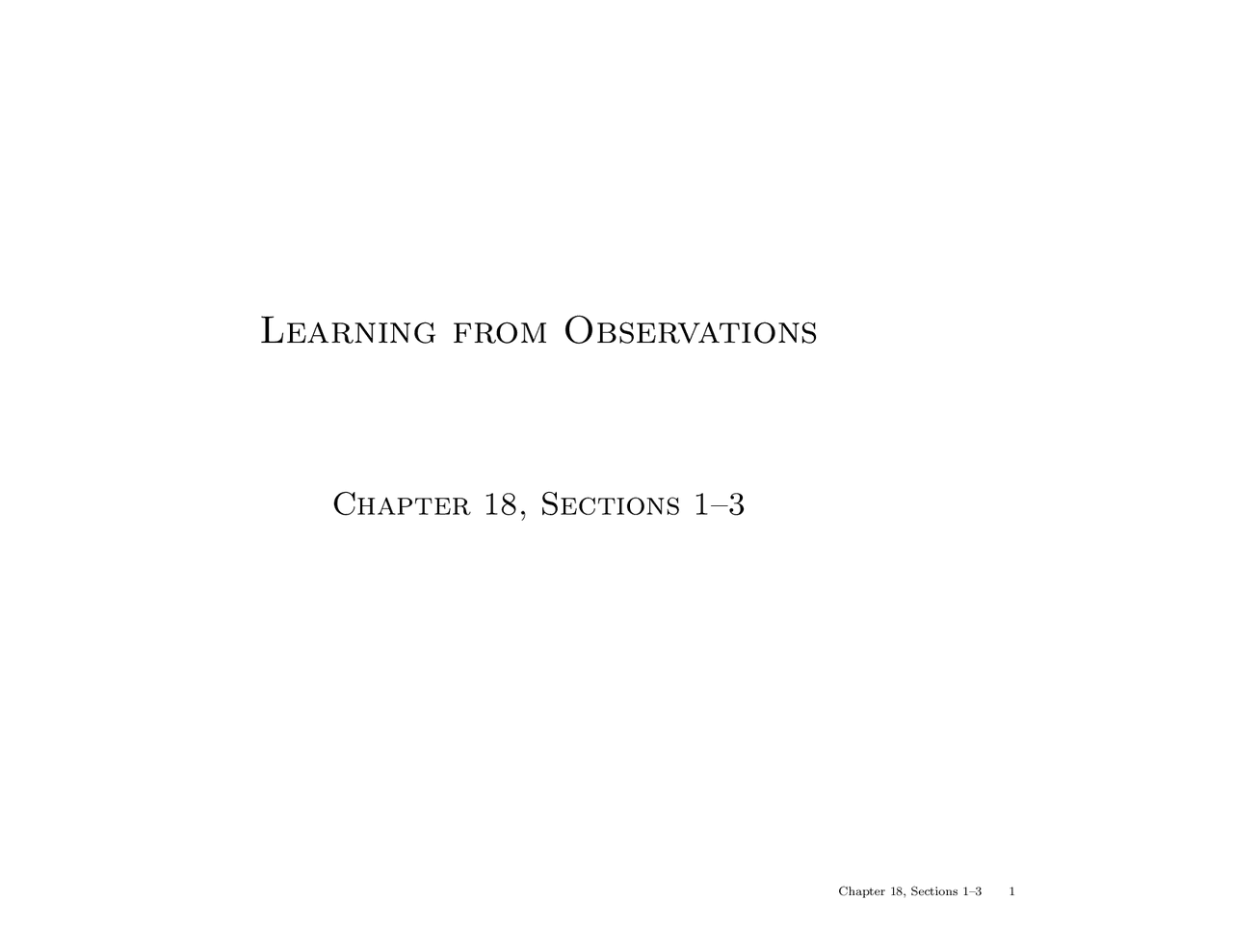 Learning From Observations Introduction To Artificial Intelligence Cs 3600 Docsity