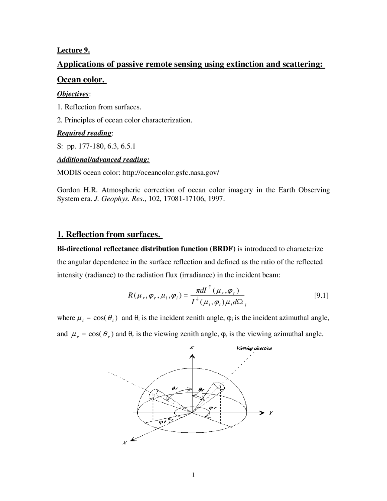 Applications of Passive Remote Sensing using Extinction and Scattering ...