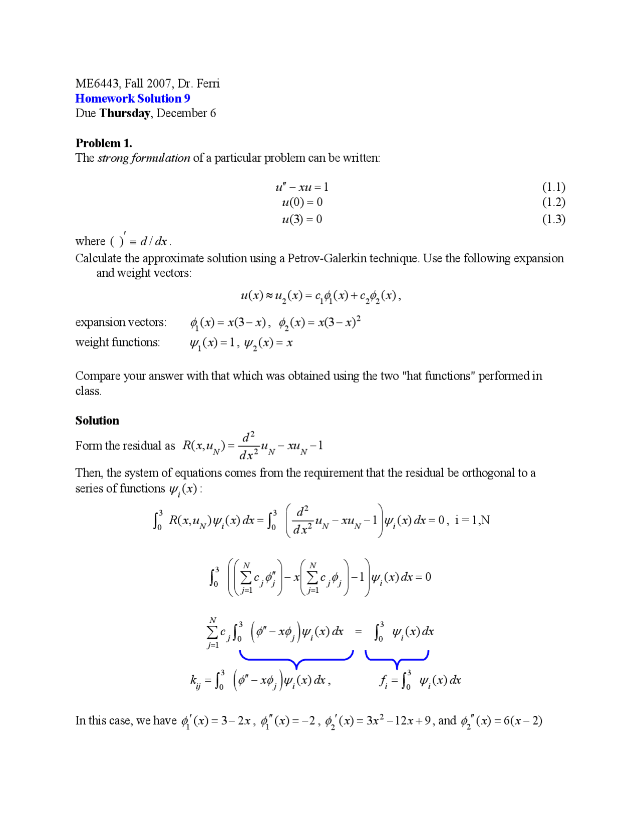 3 Solved Problems On Orthogonal Series Of Functions Assignment Me