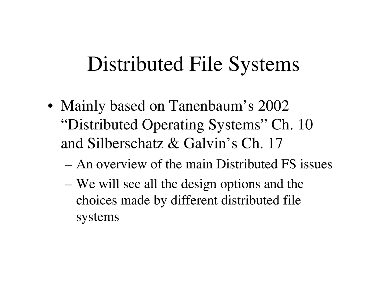 Distributed File Systems: Architecture, Directory Services, and File Sharing Semantics | Papers ...