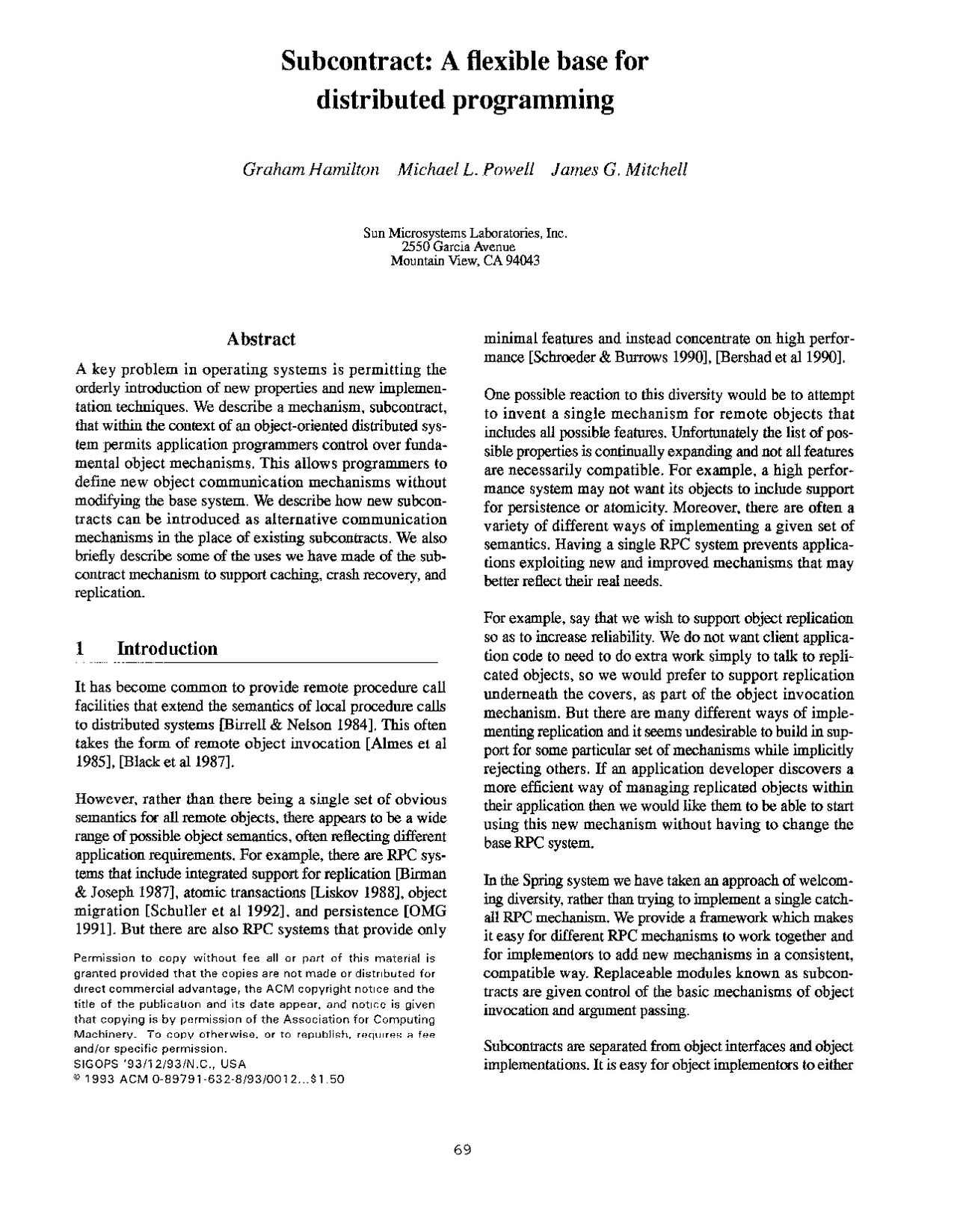 A Flexible Base for Distributed Programming - Advanced Operating Systems | CS 6210 - Docsity