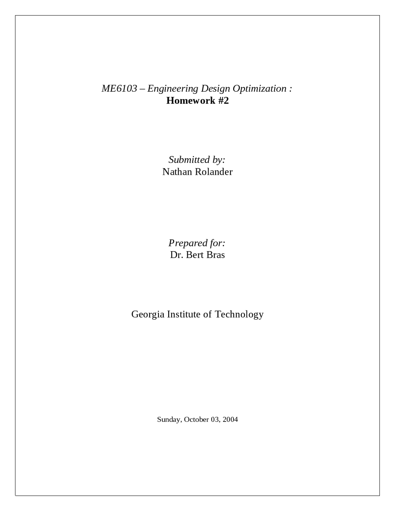 Solved Problems of Optimization Engineering Design - Assignment 2 | ME ...
