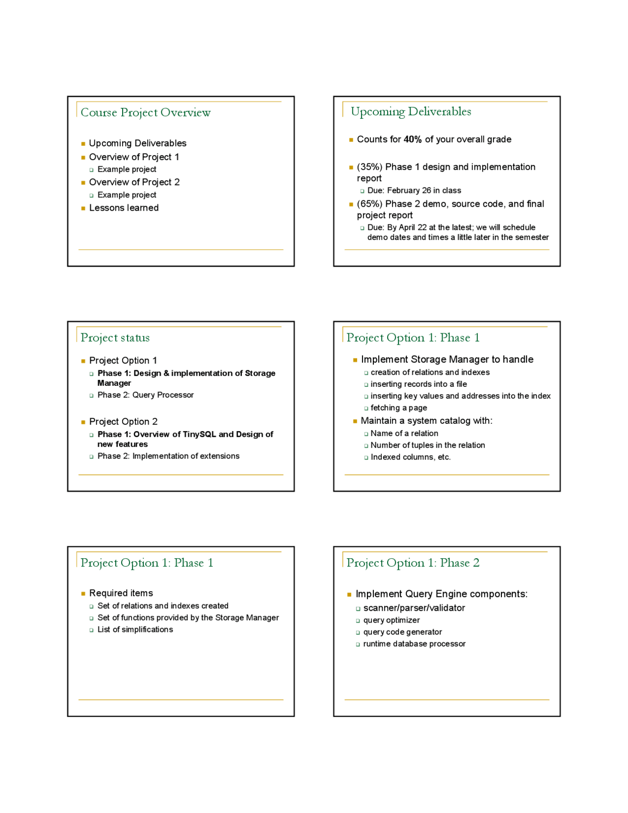 Design And Implementation Of Storage Manager Project Cs 4420 Docsity