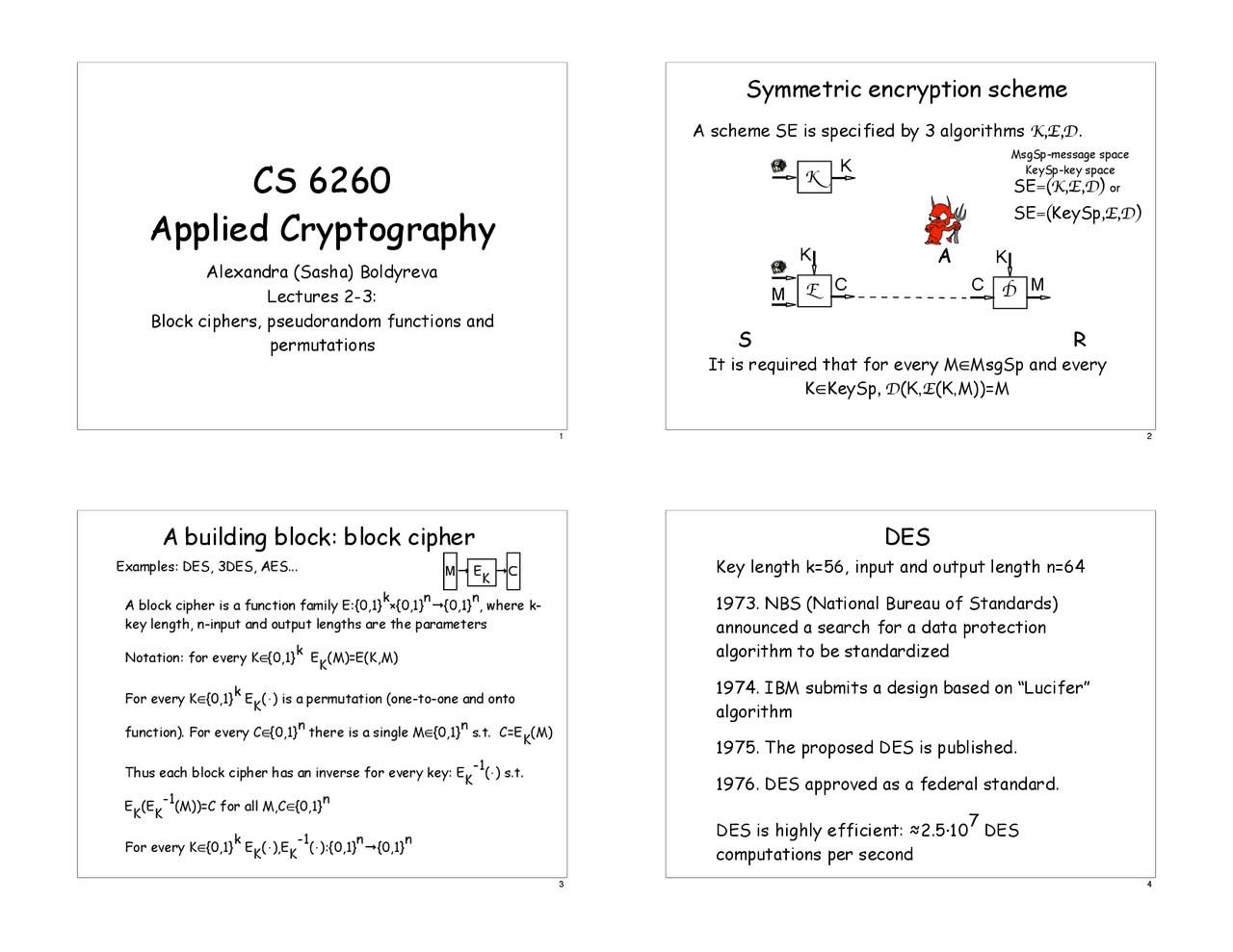 Block Ciphers Pseudorandom Functions And Permutations Lecture Slides