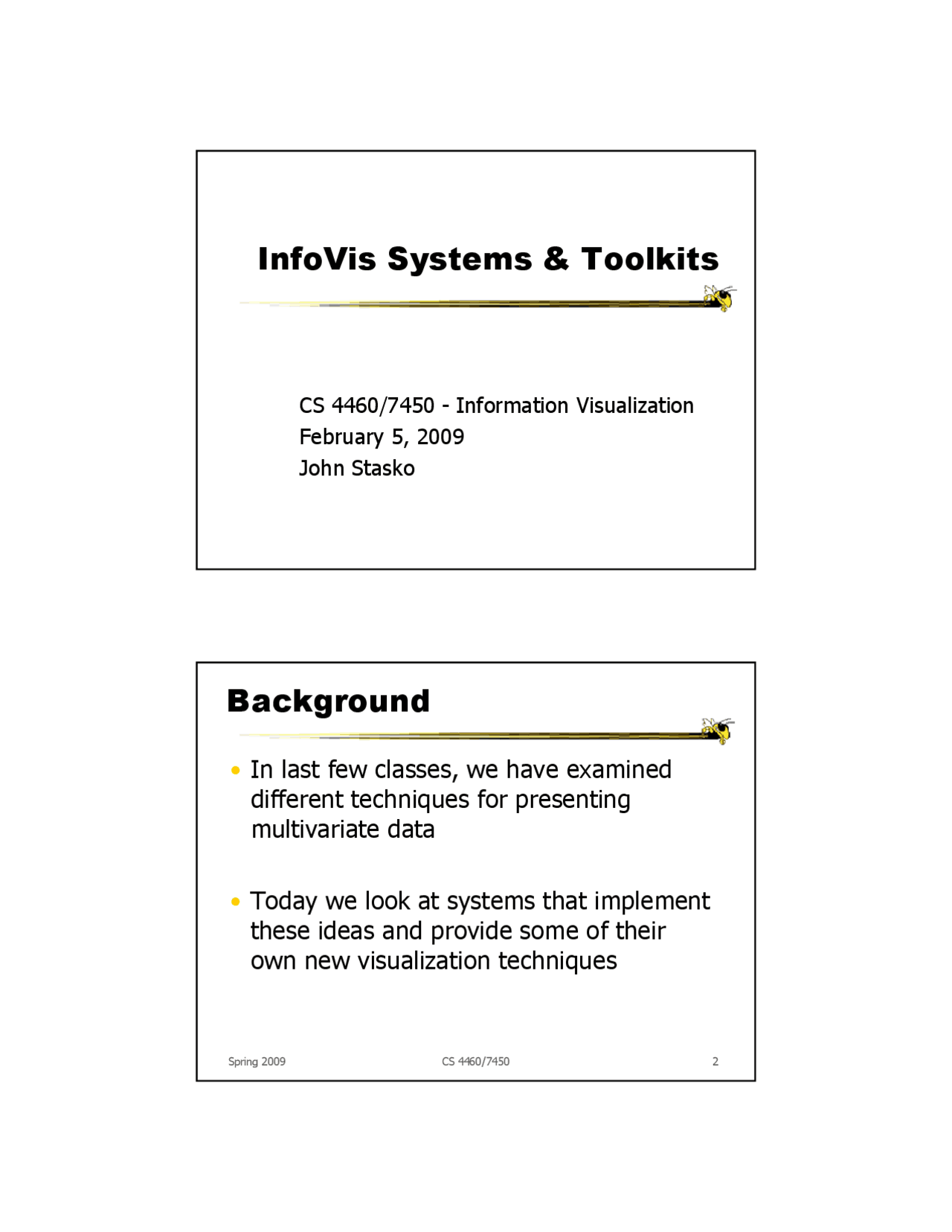 Information Visualization Systems And Toolkits Cs 4460 Docsity