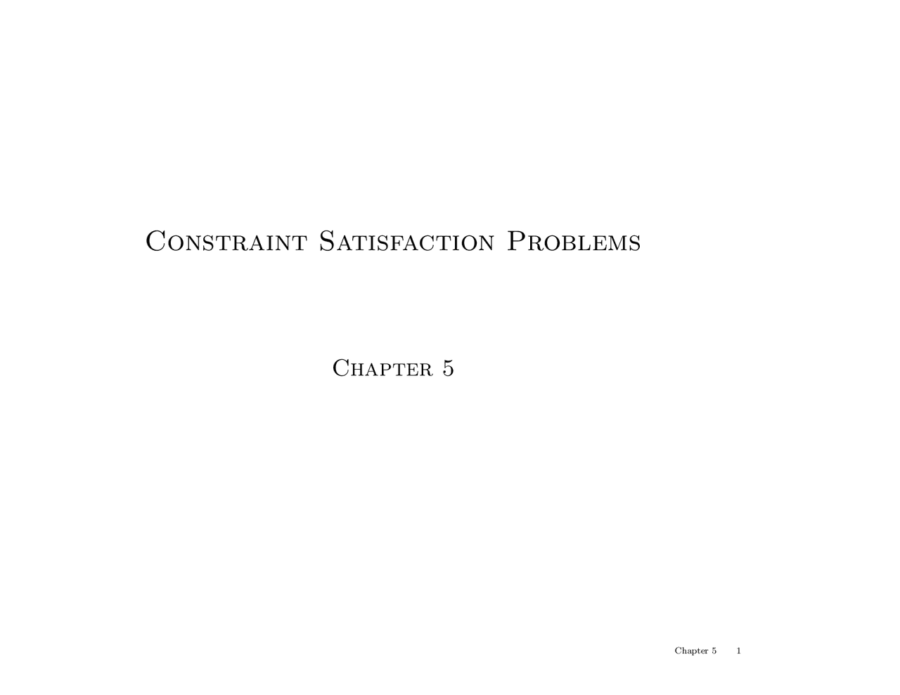Notes on Constraint Satisfaction Problems - Introduction to Artificial ...