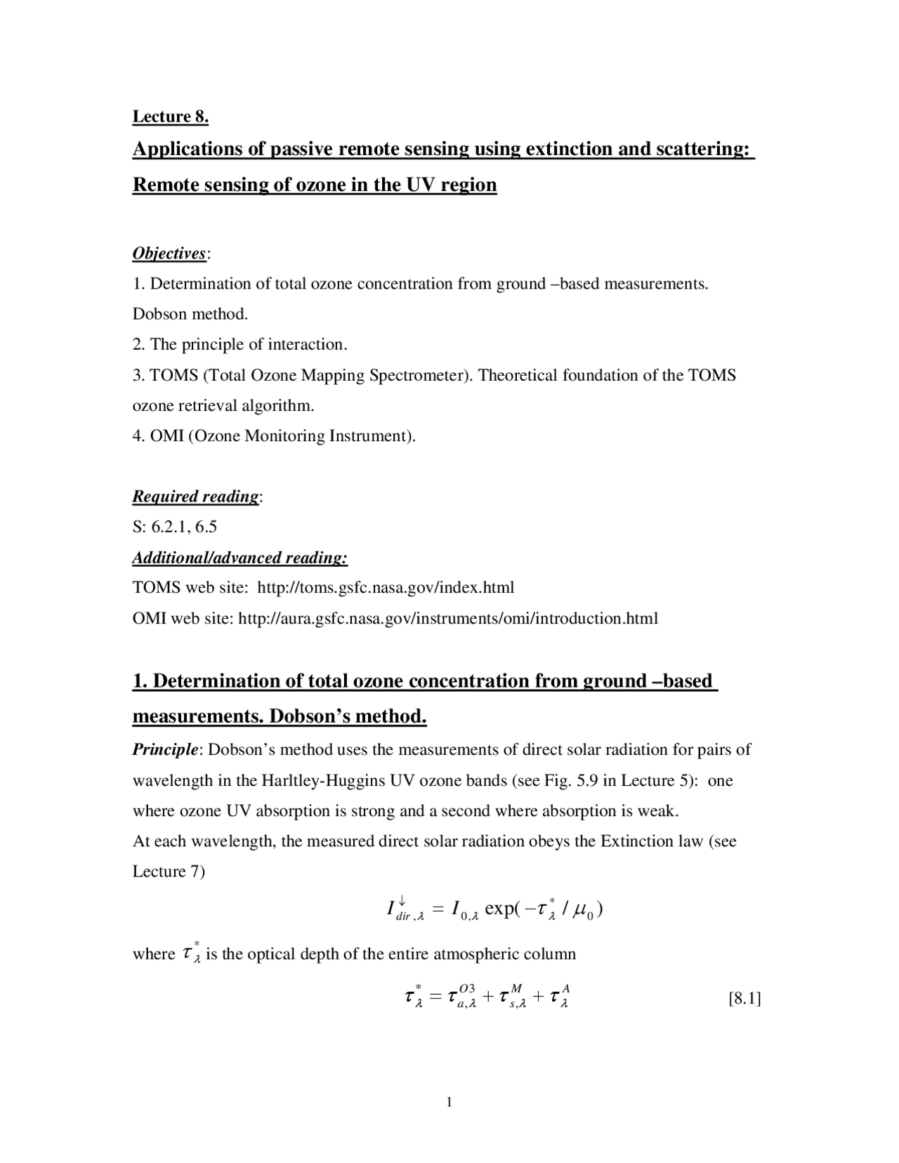 Applications of Passive Remote Sensing Using Extinction and Scattering ...
