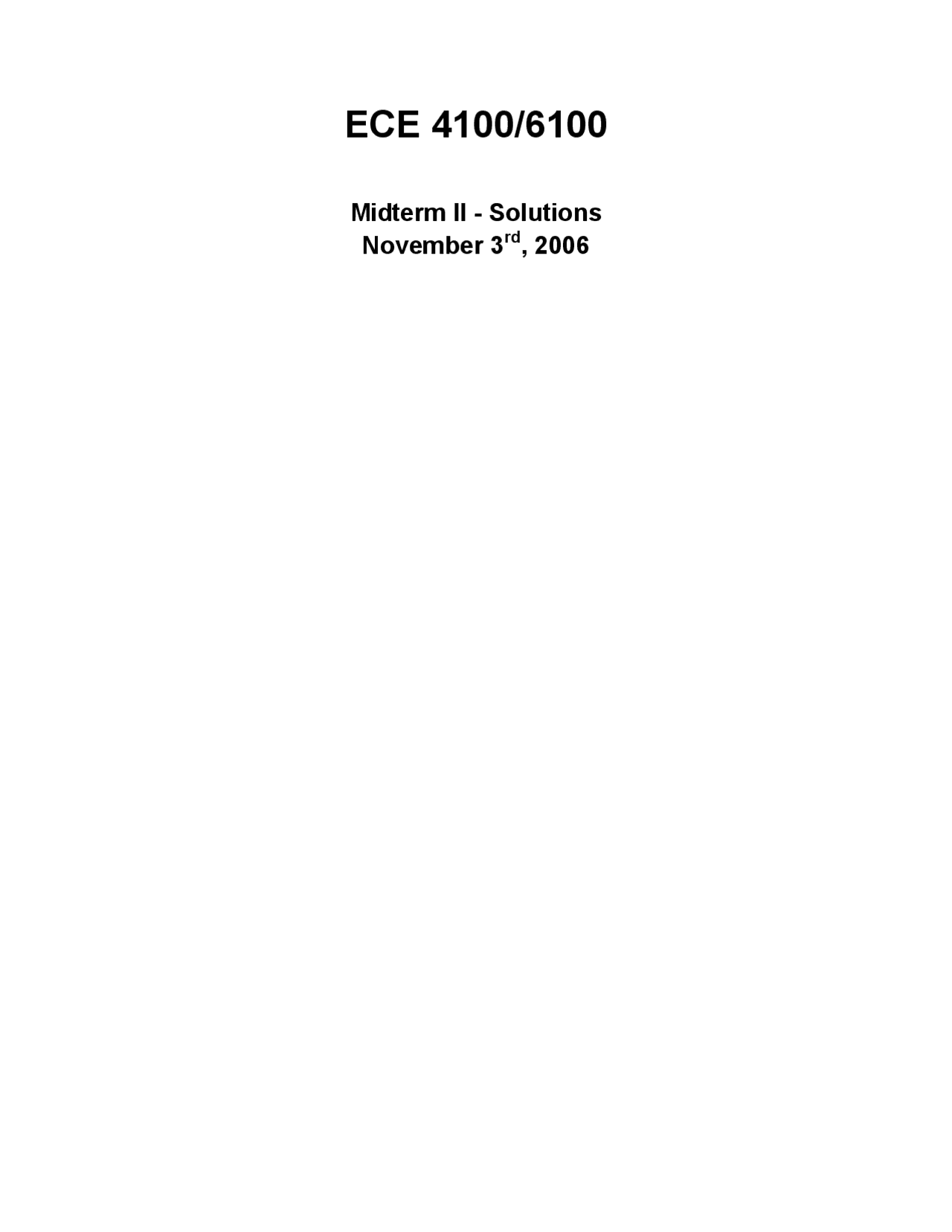Questions Of Advanced Computer Architecture Midterm Ece 4100 Docsity