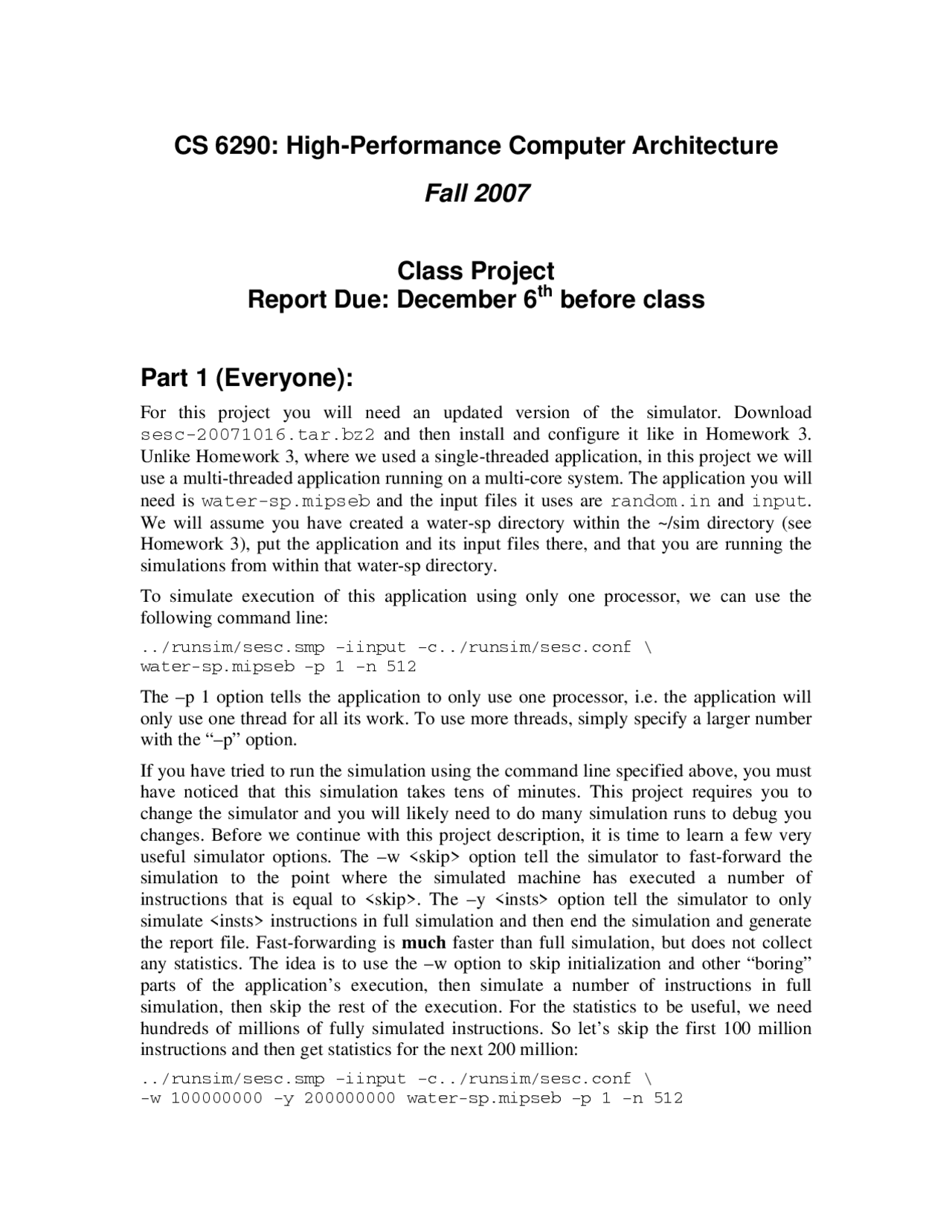 High-Performance Computer Architecture Project: Analyzing Cache Misses and Execution Times ...