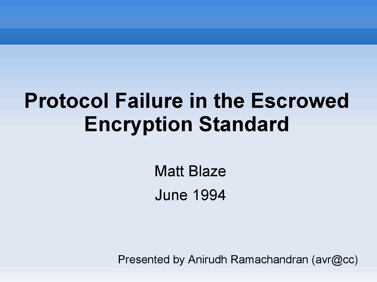 Protocol Failure in The Escrowed Encryption Standard | CS 8803 - Docsity