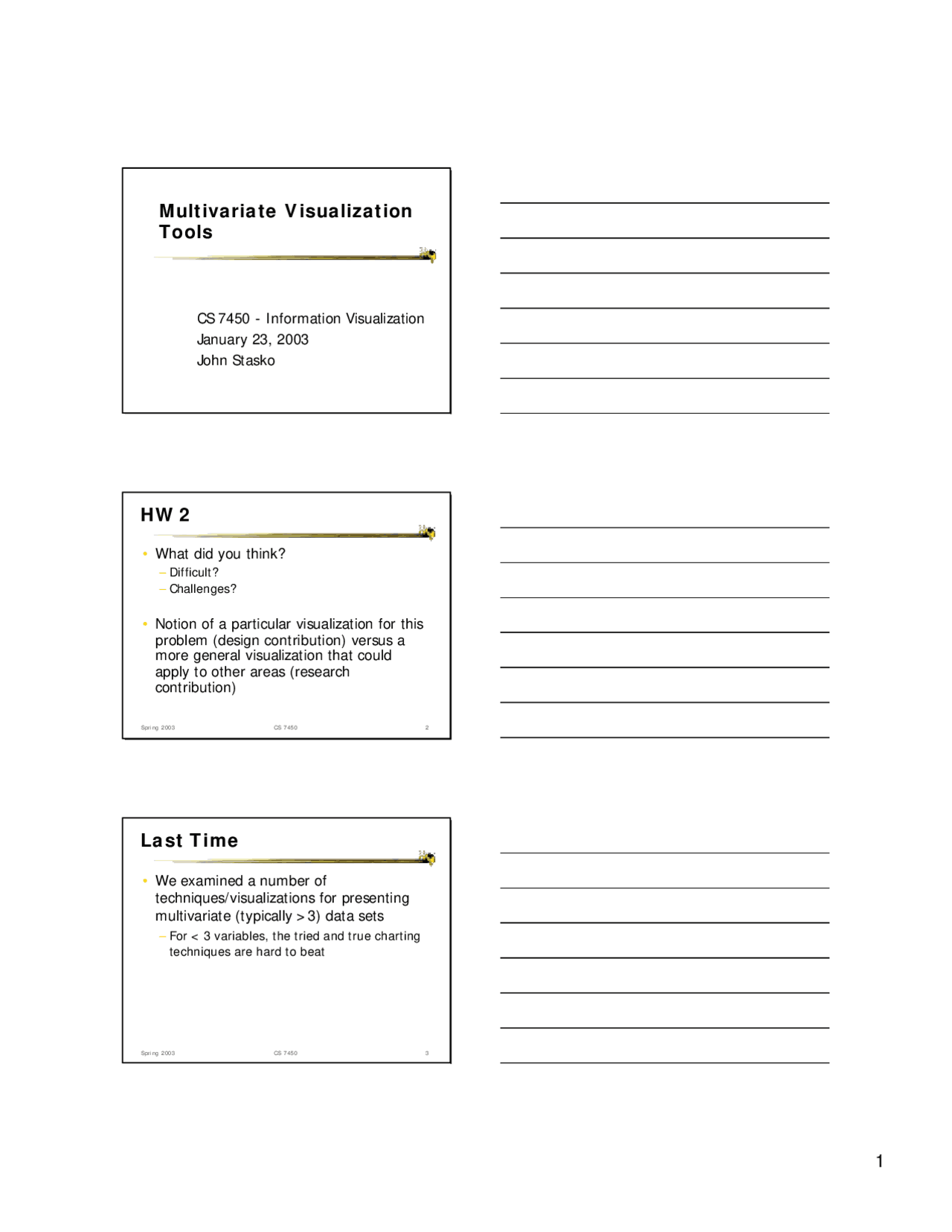 Multivariate Visualization Tools Homework 2 Cs 7450 Docsity