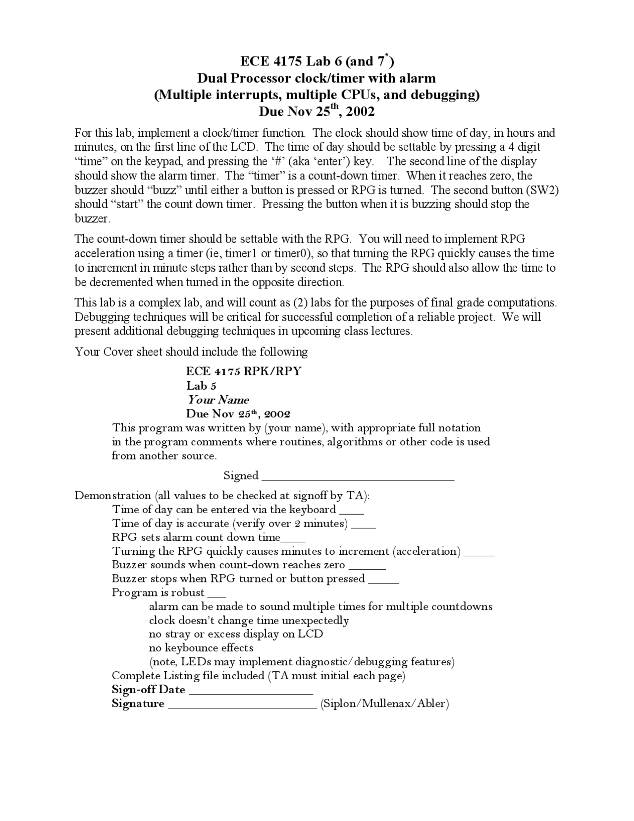 Multiple Interrupts Multiple Cpu And Debugging Embedded Microcontroller Design Ece 4175 2275