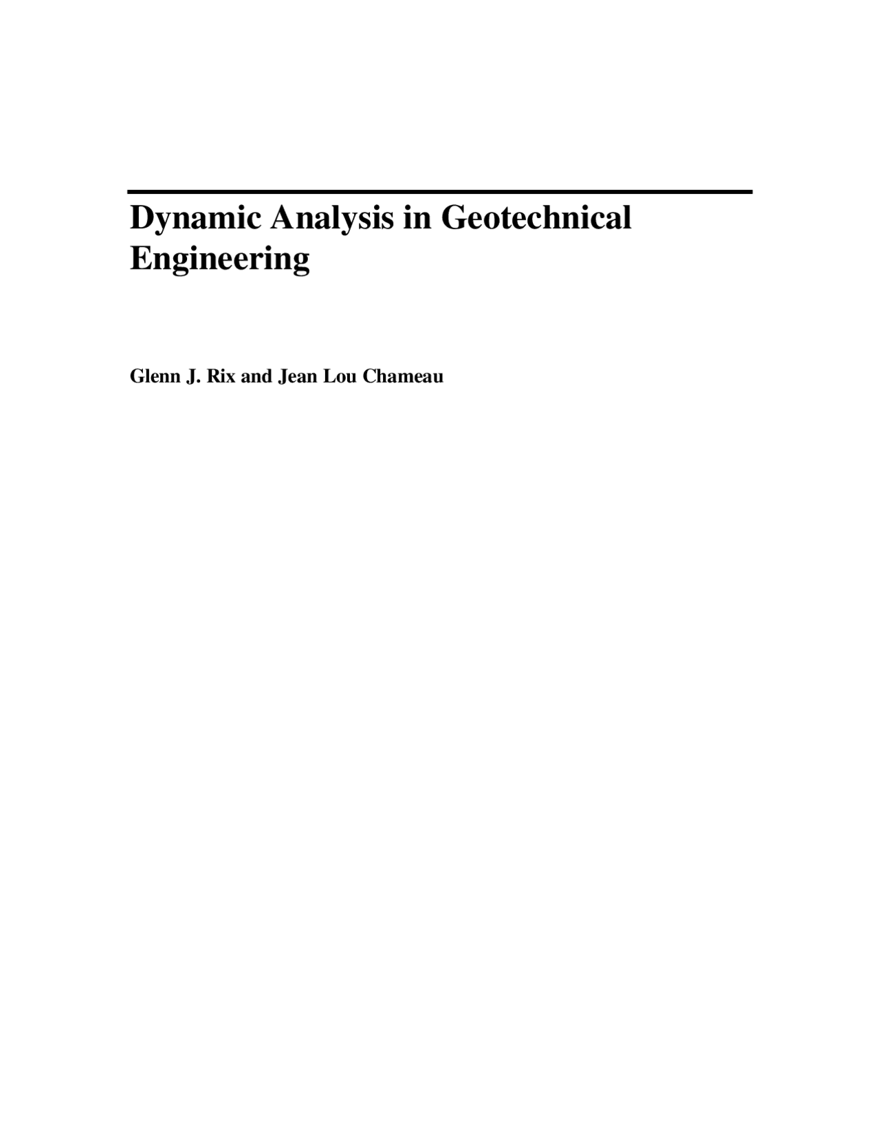 Introduction to Dynamic Analysis Geotechnical Engineering | CEE 6442 ...