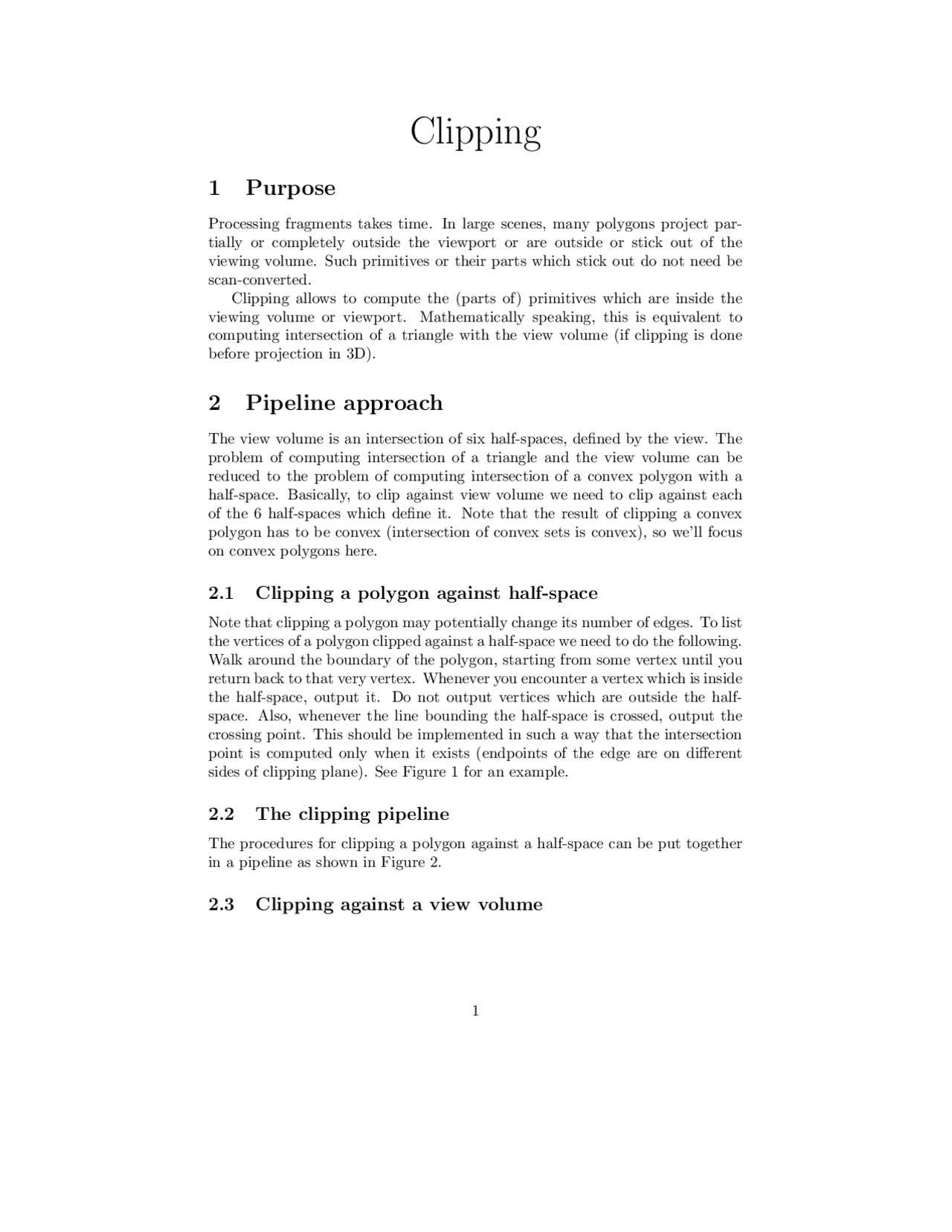 Project For Clipping Computer Graphics Cs 3451 Docsity