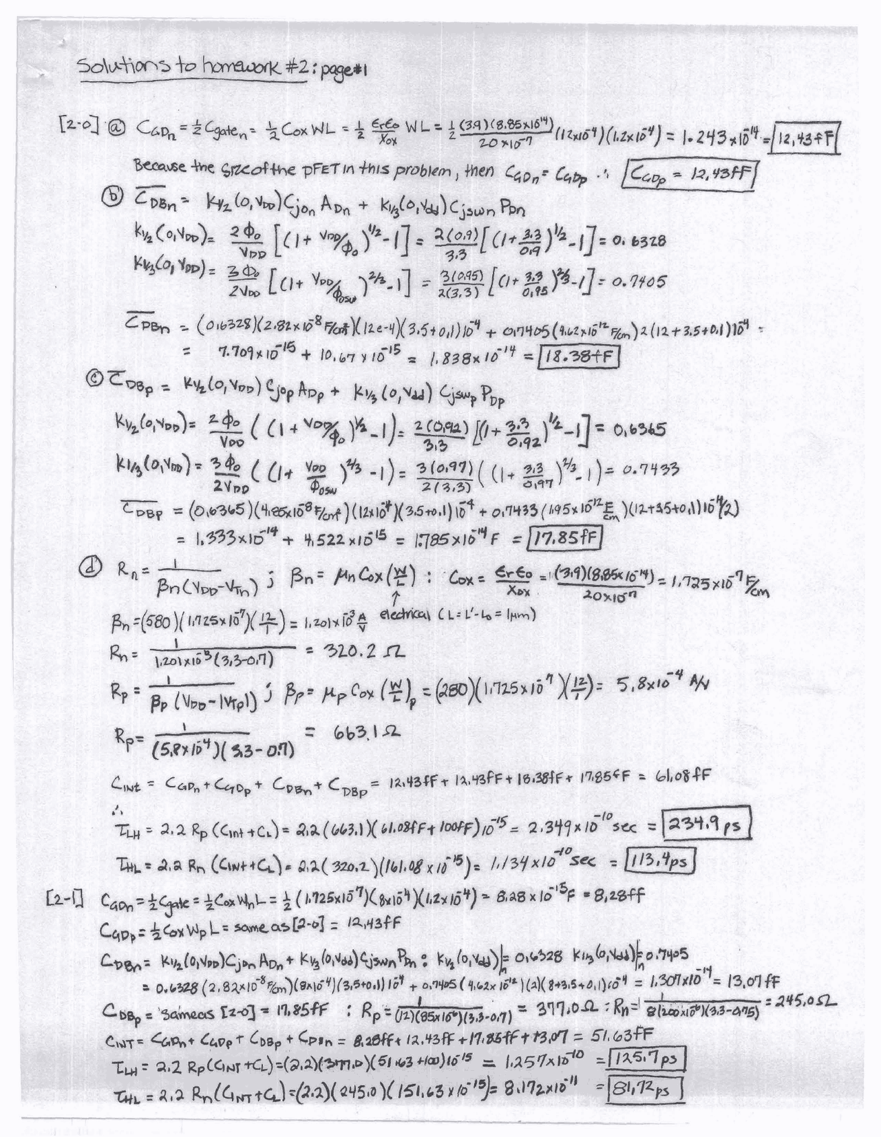 4 Solved Problems On Digital Integrated Circuit Assignment 2 Ece