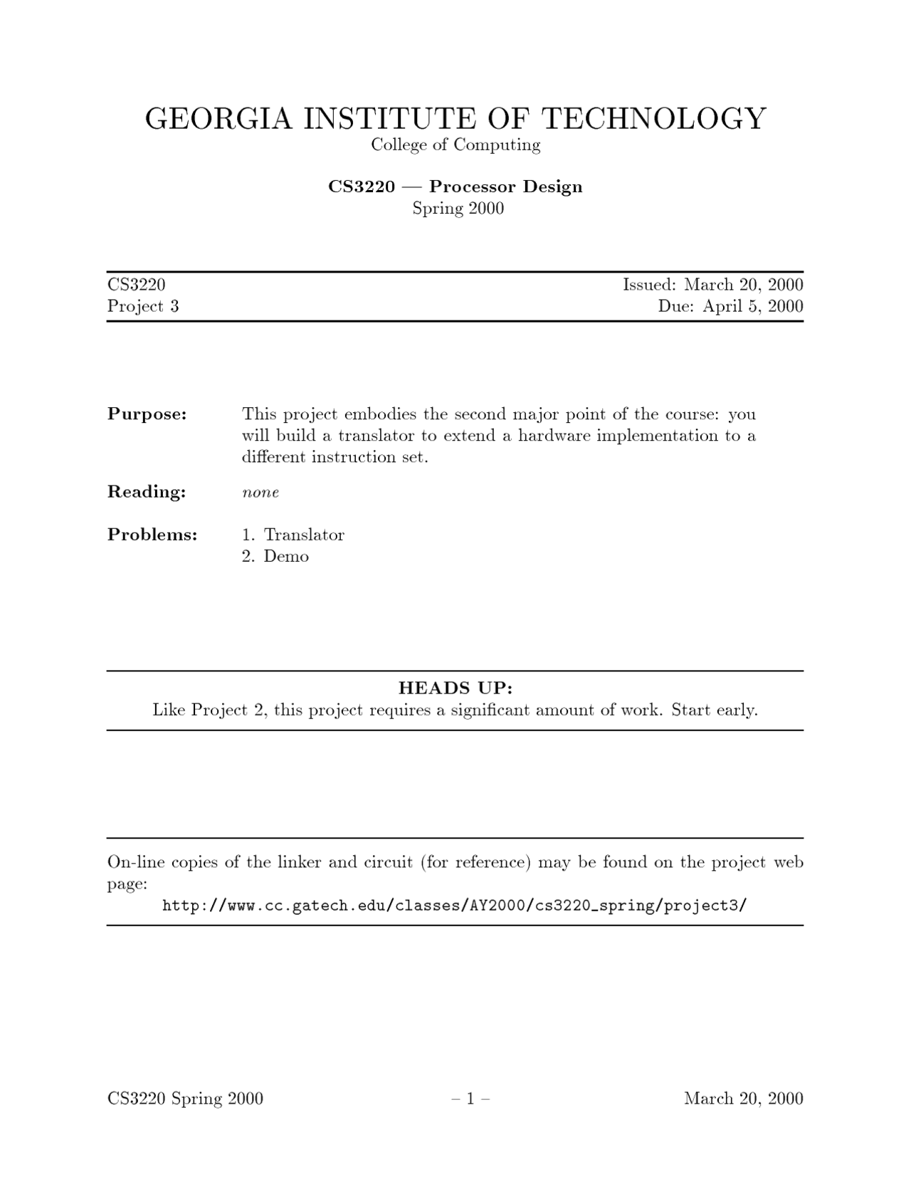 Project 3 Report - Processor Design | CS 3220 - Docsity