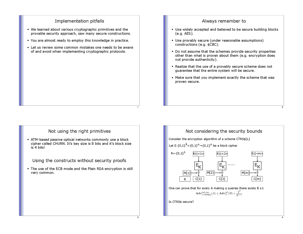 Implementation Pitfalls Lecture Slides Cs 6260 Docsity