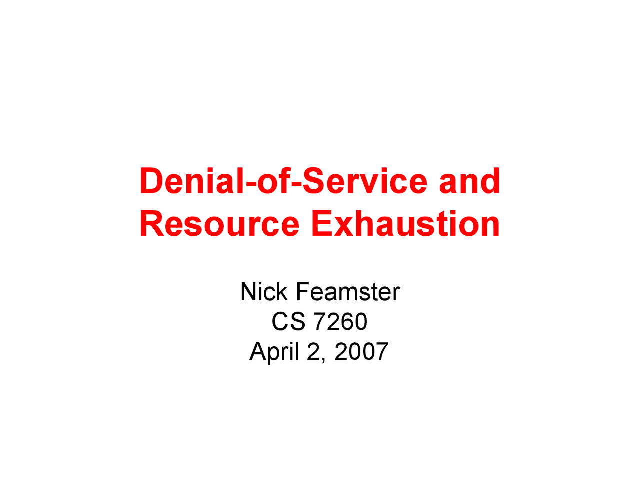 Denial-of-Service and Resource Exhaustion: Understanding Attacks and ...