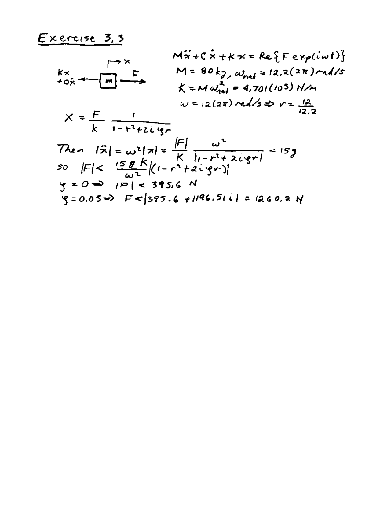 Assignment 6 Solutions for Vibration-Mechanical System | ME 6442 - Docsity