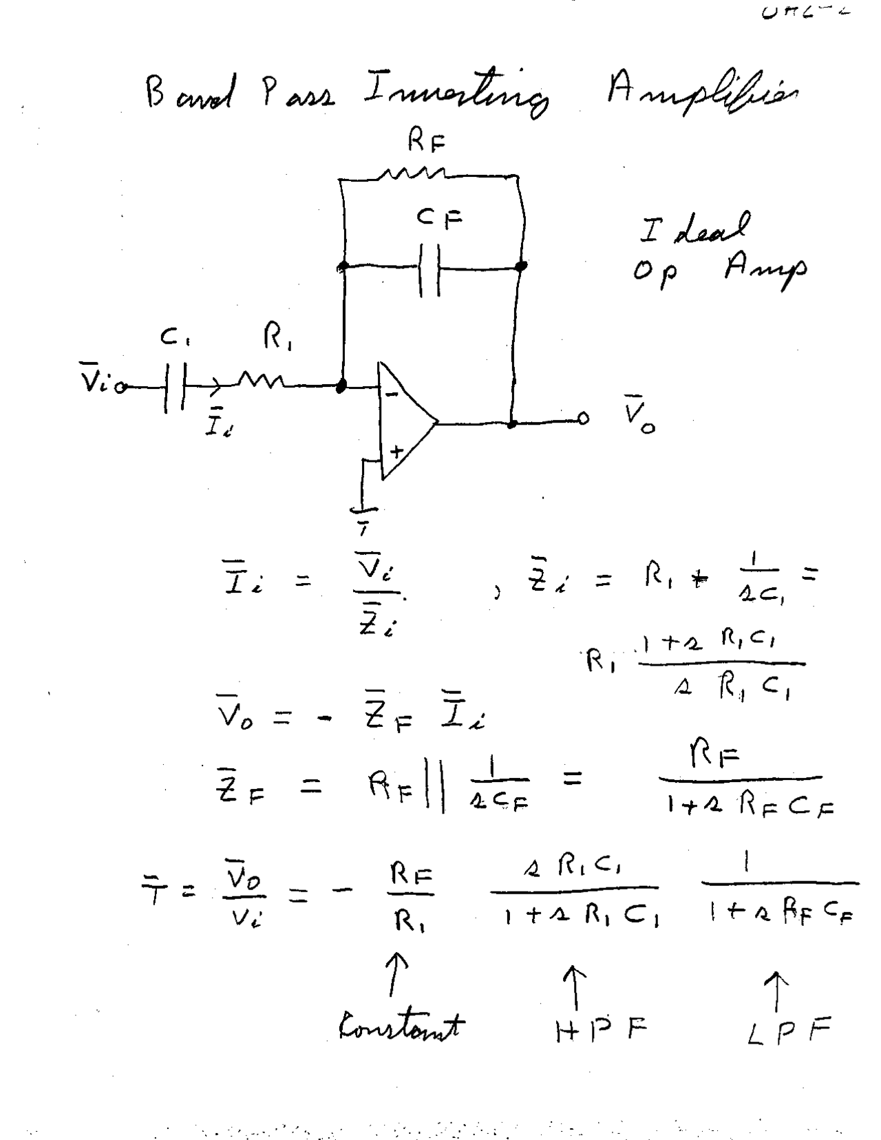Inverting And Non Inverting Amplifiers Handwritten Notes Ece 3042