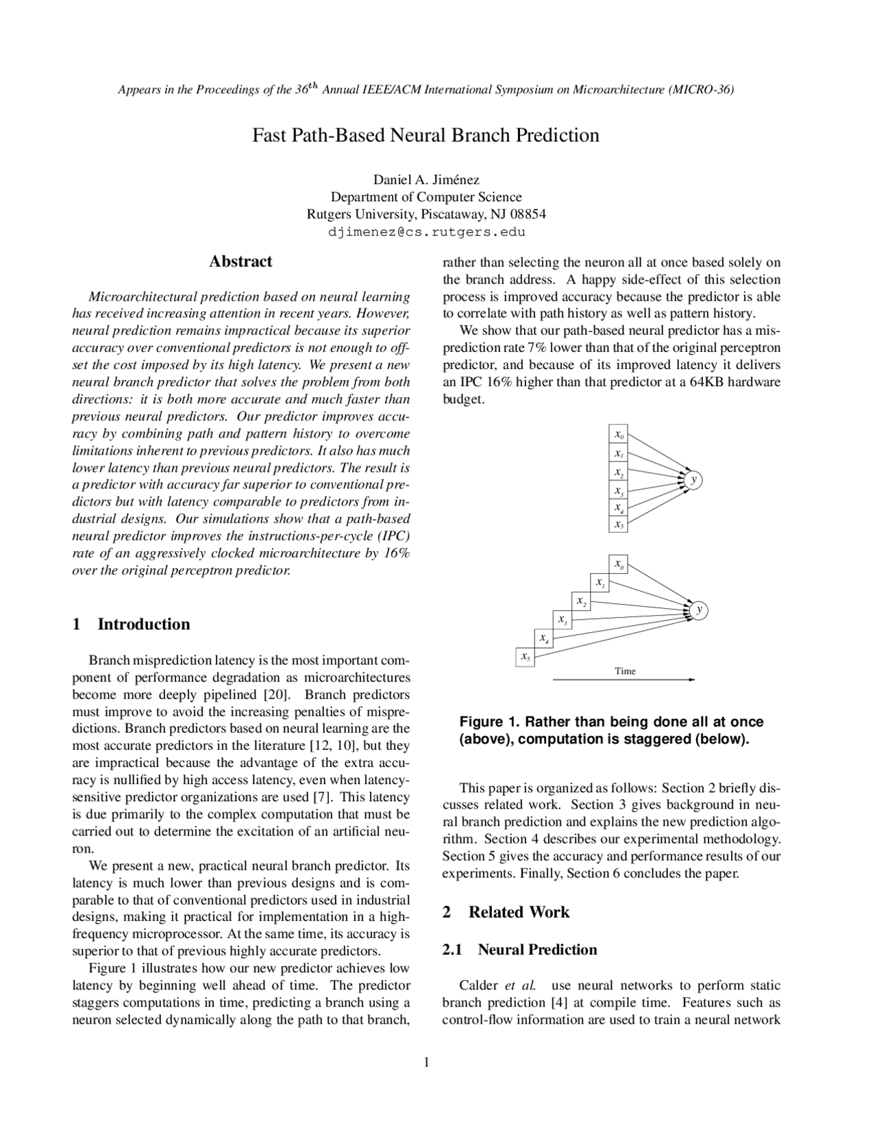 Fast Path Based Neural Branch Prediction Project Cs 6290 Docsity