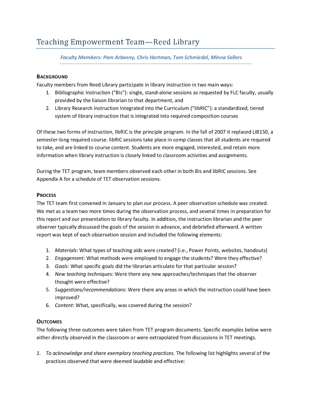 Teaching Empowerment Team - Reed Library - Reading Texts | ENGL 268 - Docsity