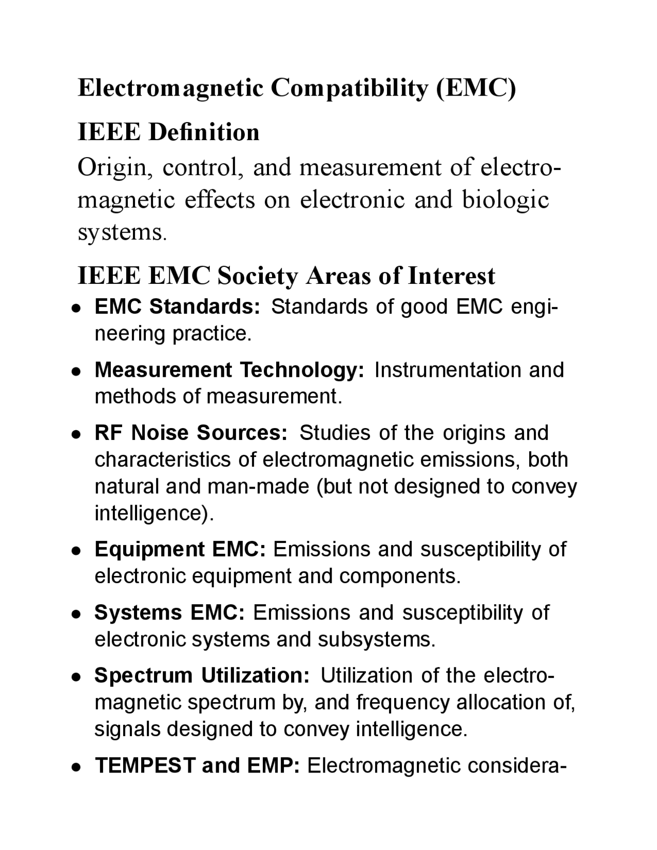 An Introduction To Electromagnetic Compatibility Experiment Ece