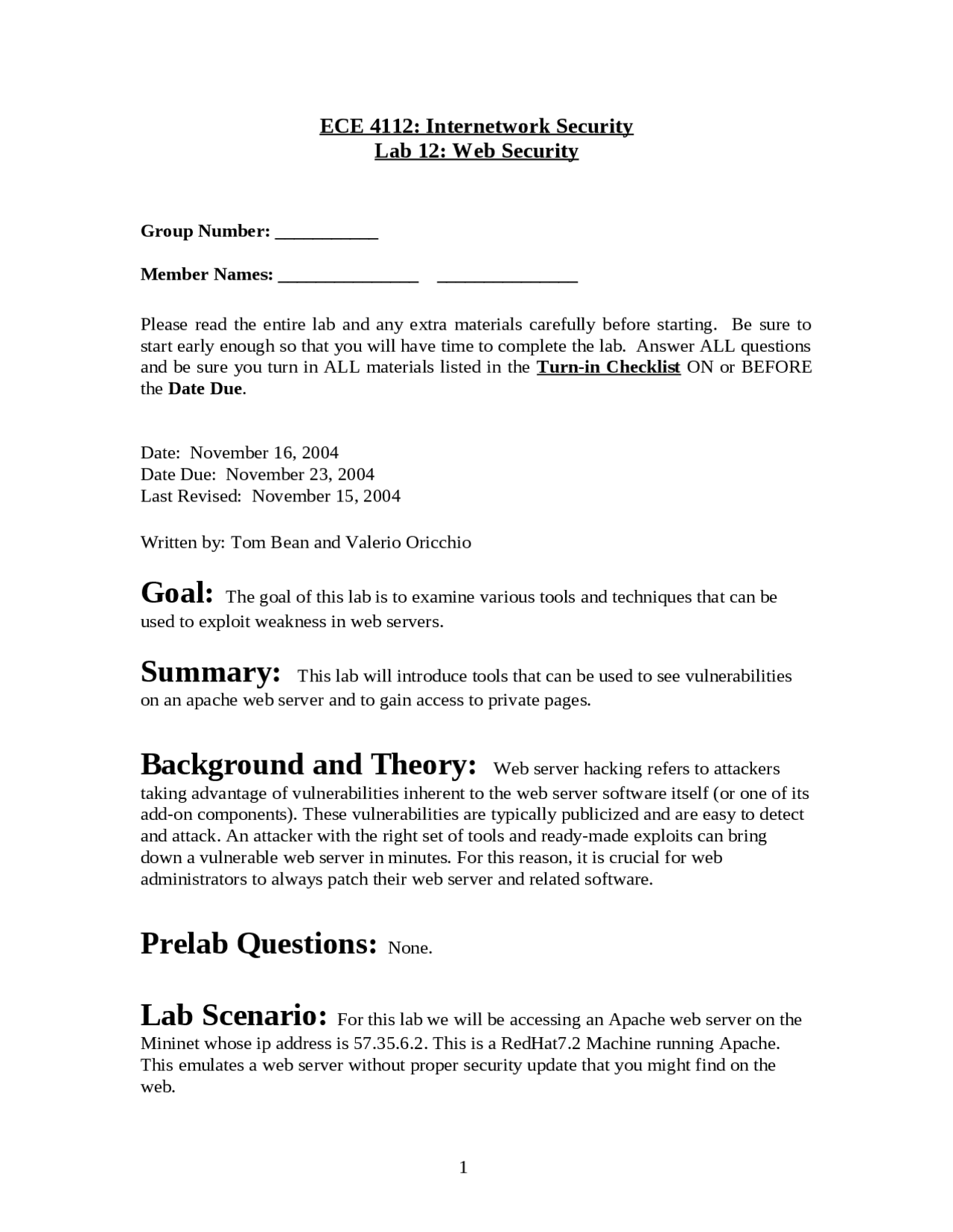 Web Security Lab: Exploring Web Server Vulnerabilities with WGET, httpdtype, and Brutus | Lab ...