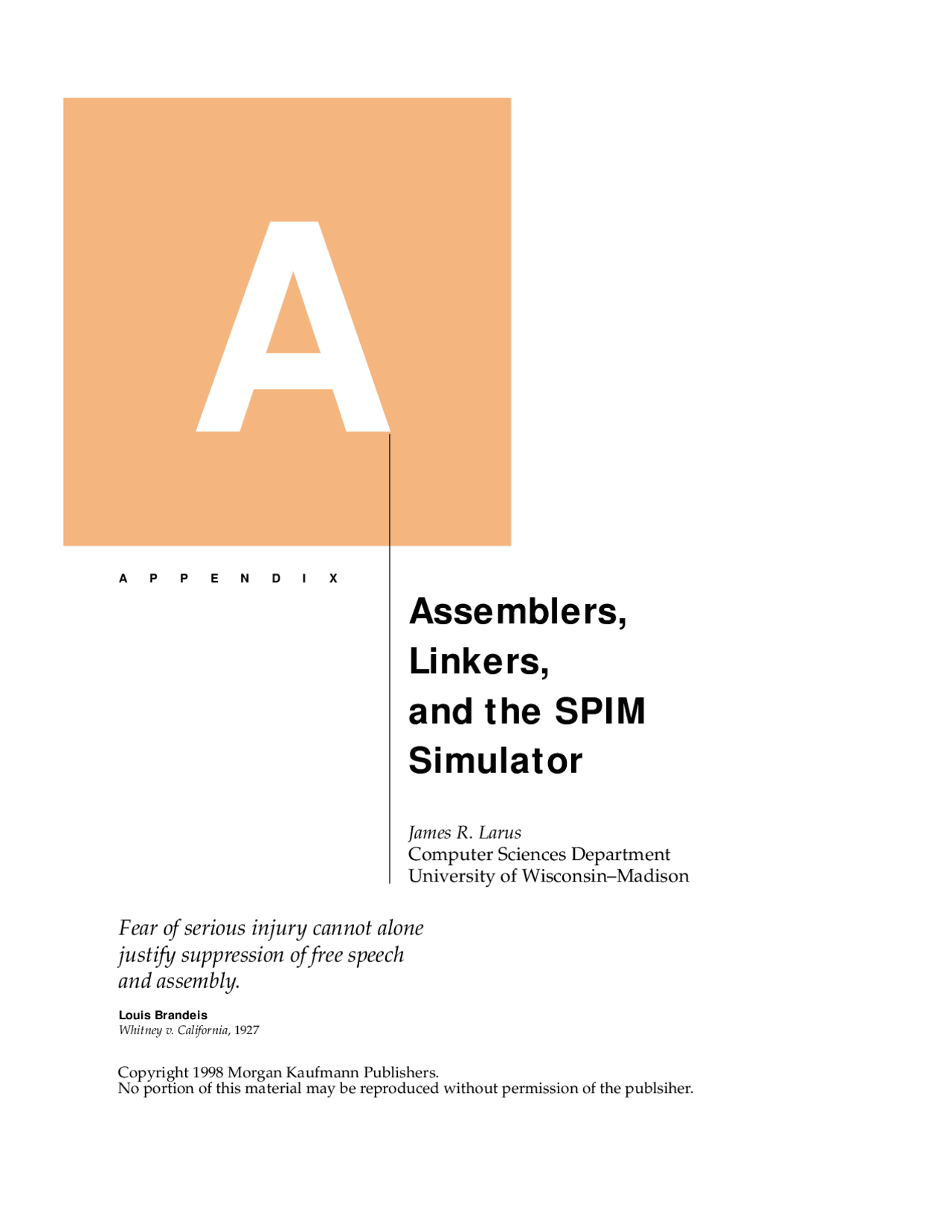 Assemblers Linkers And The Spim Simulator Compilers And Interpreter Cs 4240 Docsity