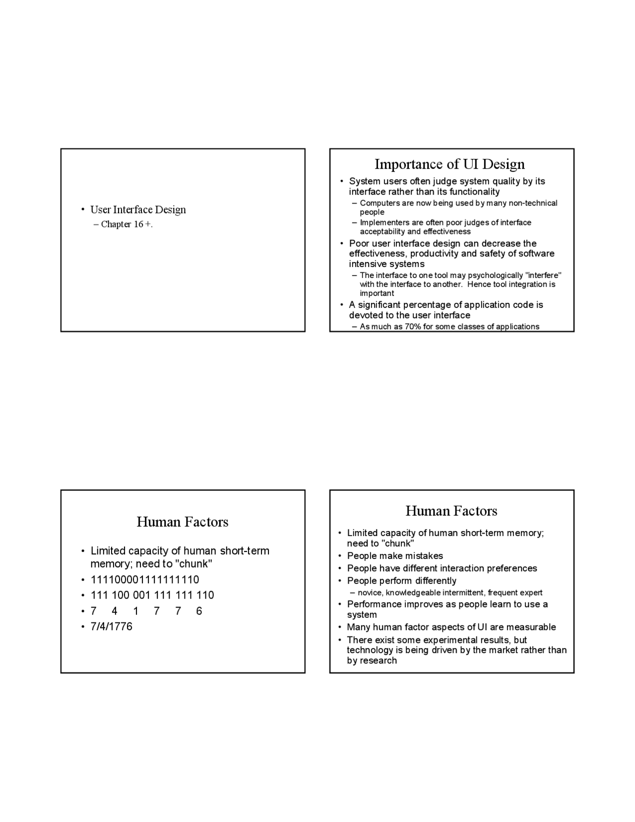 User Interface Design Lecture Slides Cs 3300 Docsity