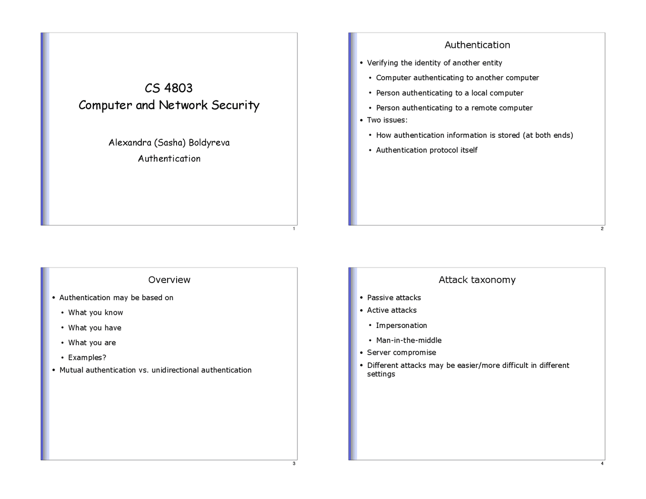 Computer And Network Security Notes Cs 4803 Docsity 