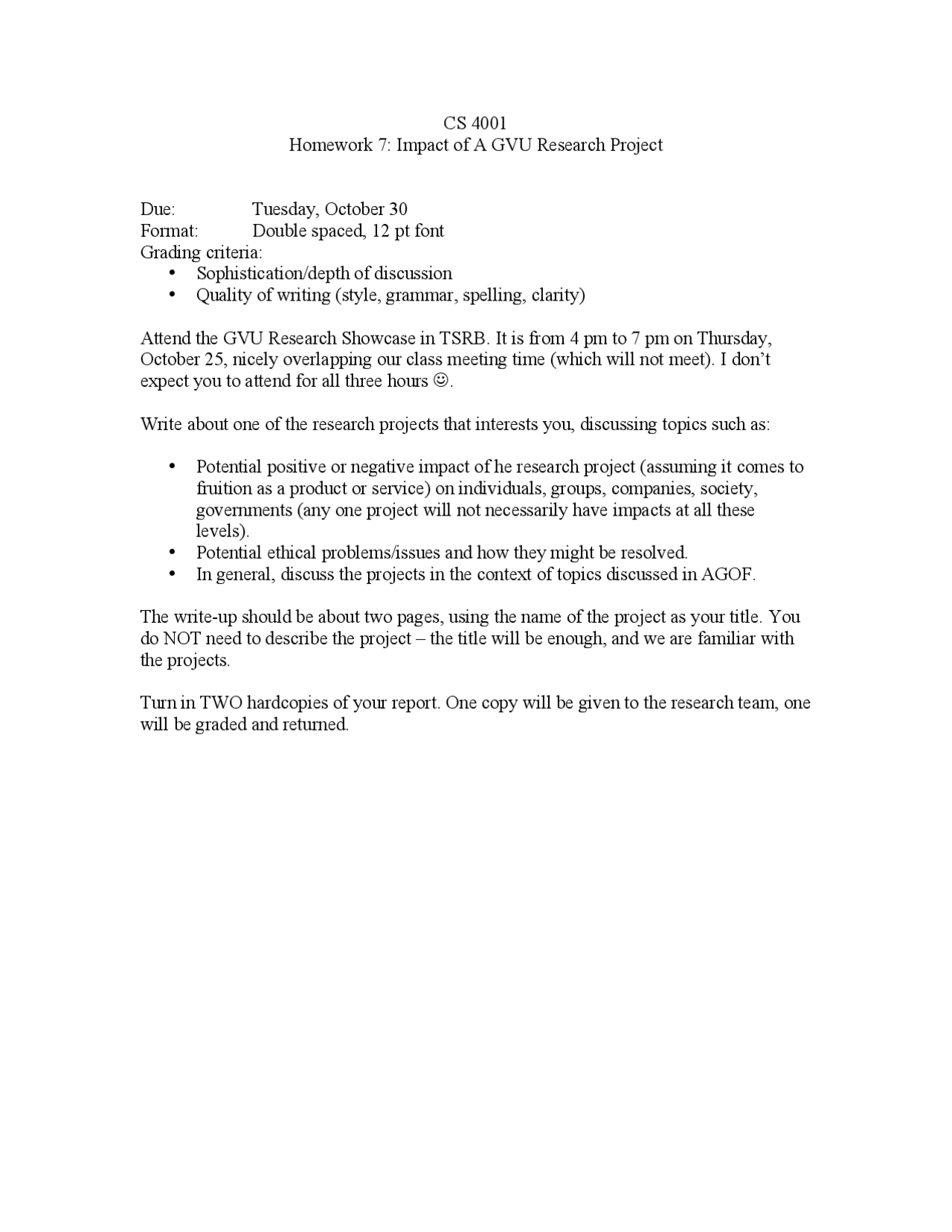Homework 7 Questions Computing Society And Professionalism Cs 4001