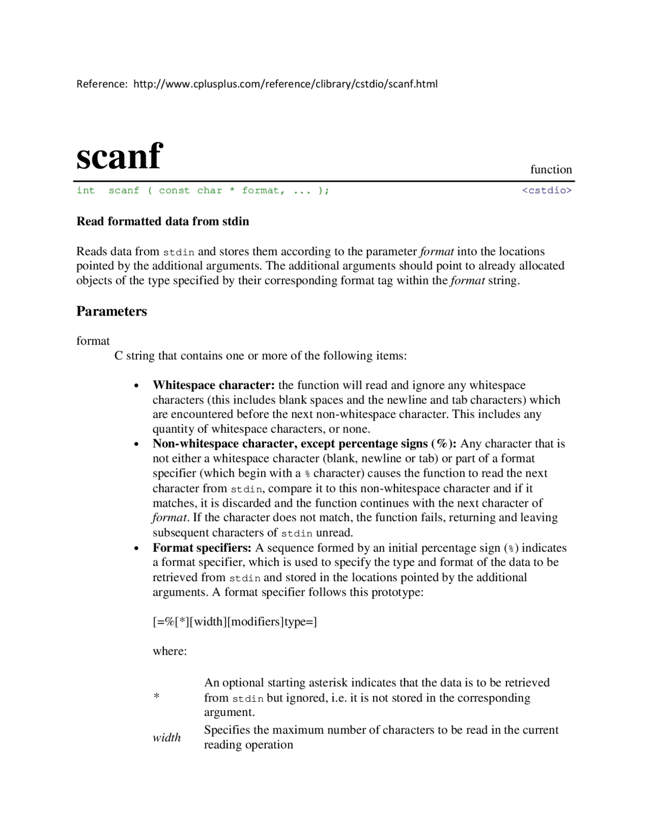 Global Supply Chain Management Scanf Function Tech 581a Docsity