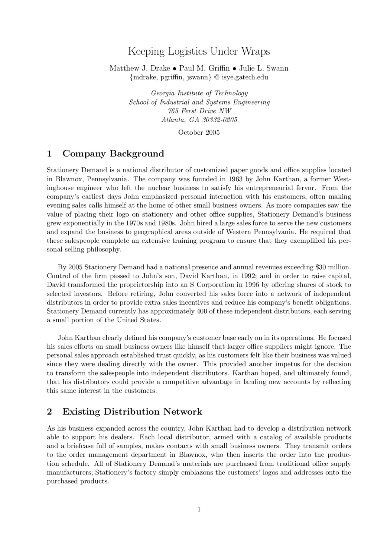 Lecture Notes On Stationary Demand Supply Chain Mode Logistics