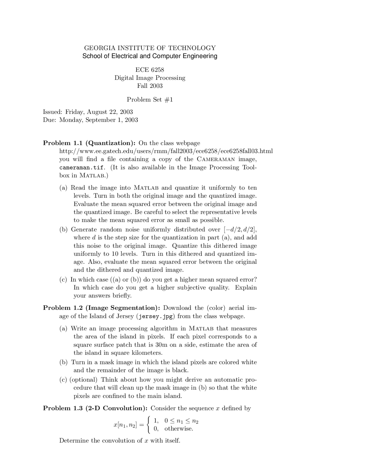 Quantization And Image Segmentation Digital Image Processing Ece