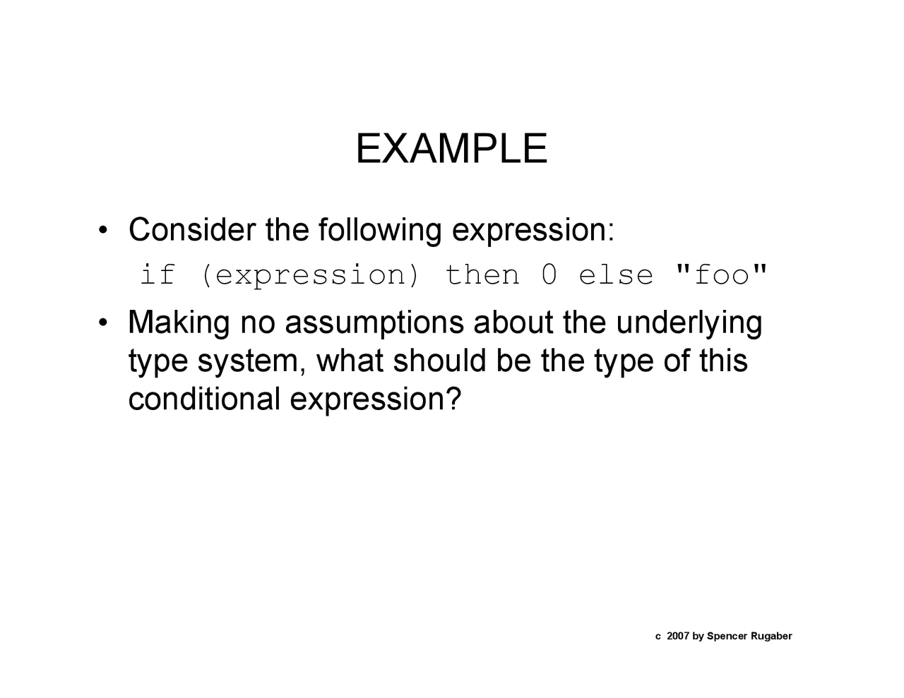 Notes on Example - Programming Languages | CS 6390 - Docsity