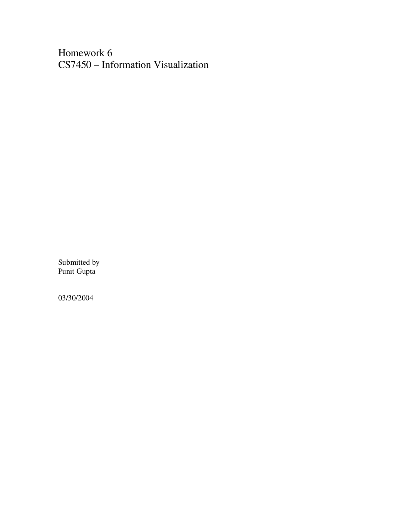 Information Visualization - Homework 6 - 2004 | CS 7450 | Assignments ...