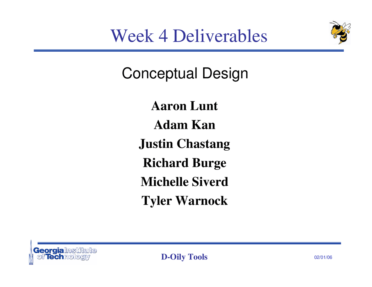 Deliverables, Simple Pliers - Conceptual Design | ME 4182 - Docsity