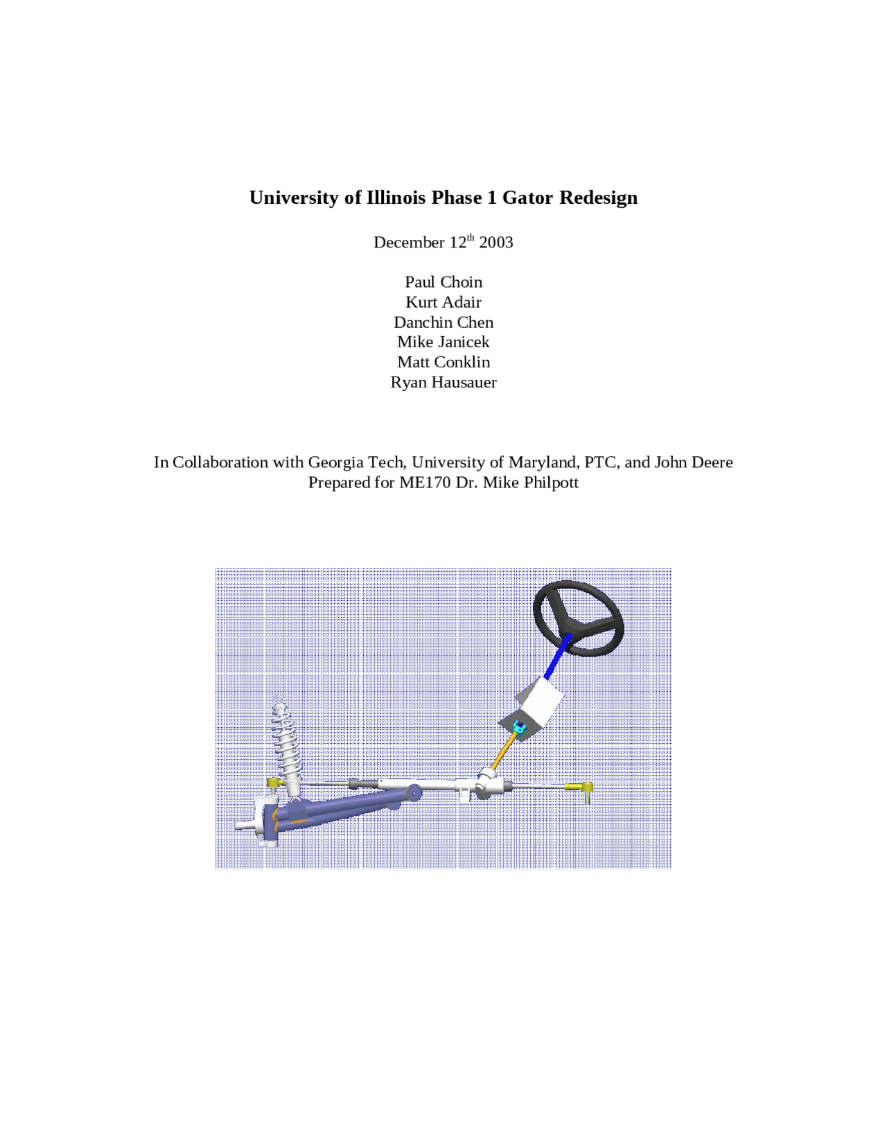 Cosmetic Threads, Sheet Metal, Mechanisms and Animation - Project | ME 4182 - Docsity