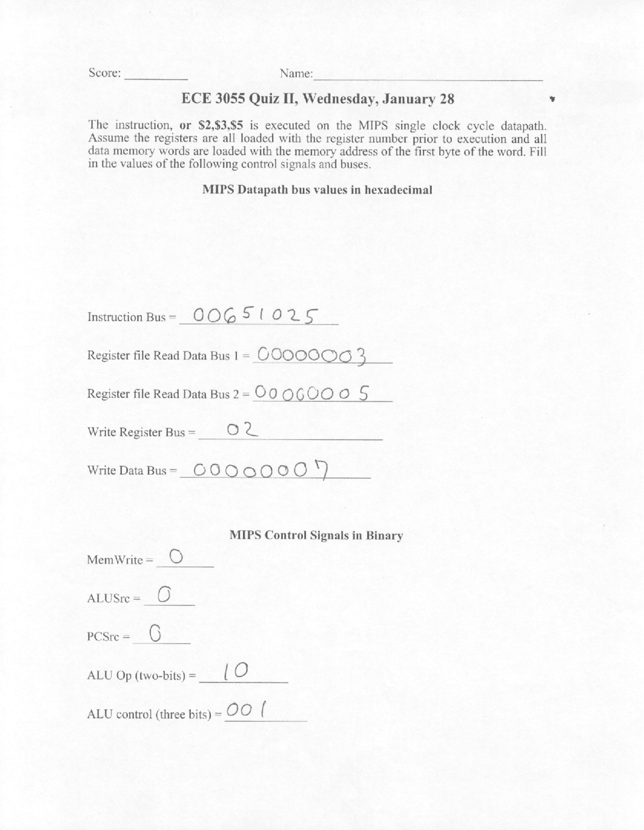 Practice Quiz 2 Operating Systems And Computer Architecture Ece 3055 Docsity