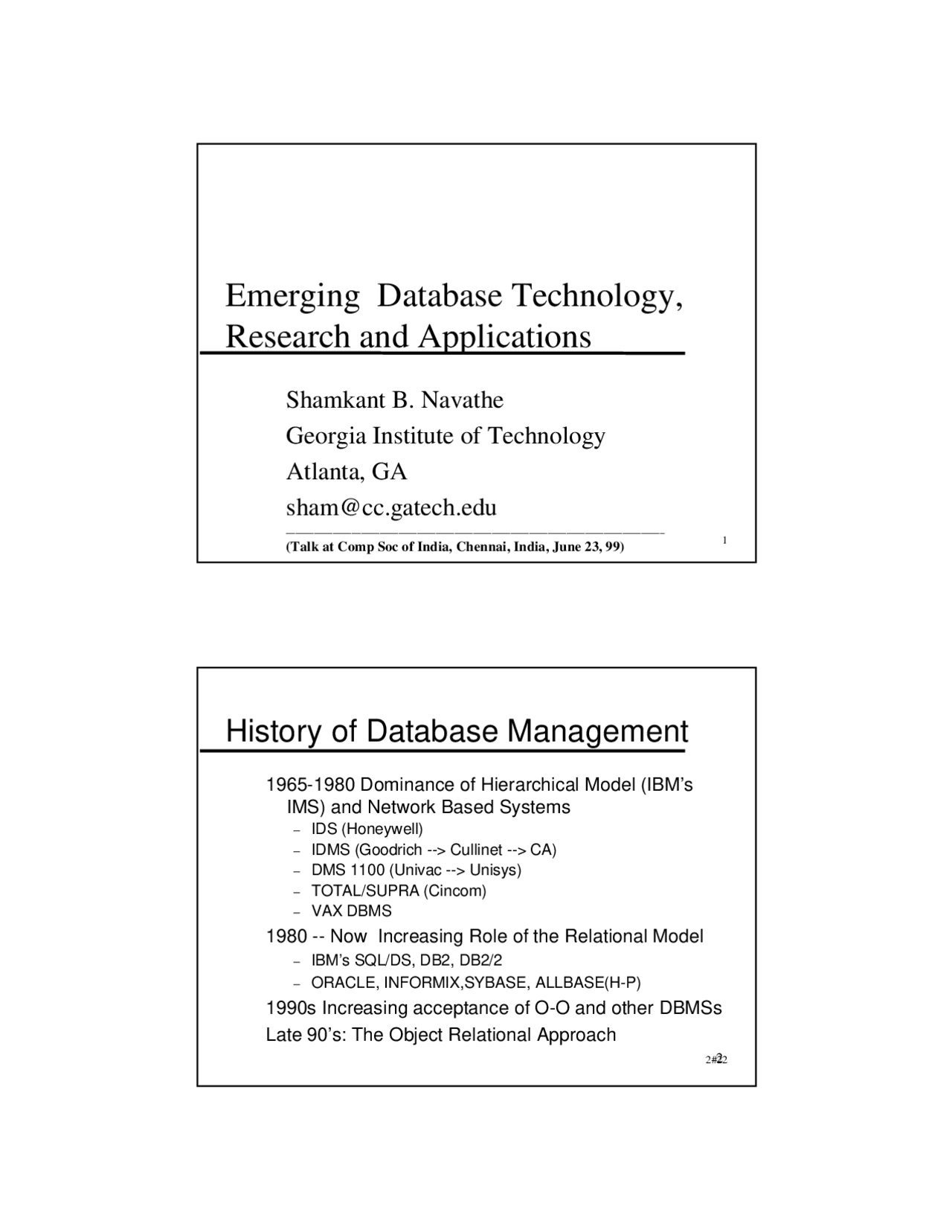 Emerging Database Technology, Research and Applications | CS 6400 - Docsity